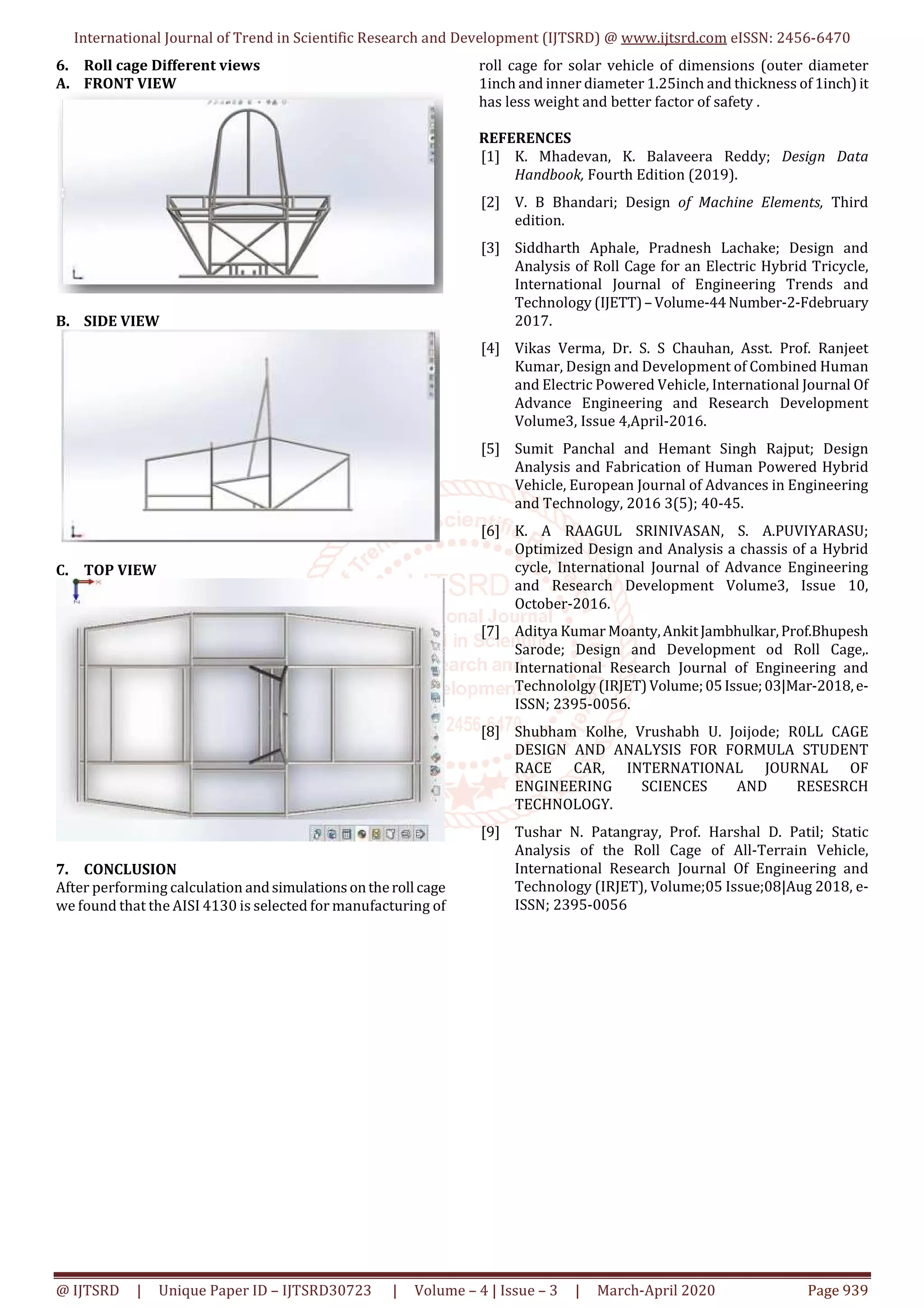 Design of Solar Car Chassis | PDF