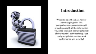 192.168.1.1 Router Admin Login | PPTX