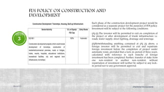 FDI in Construction & Development | PPTX
