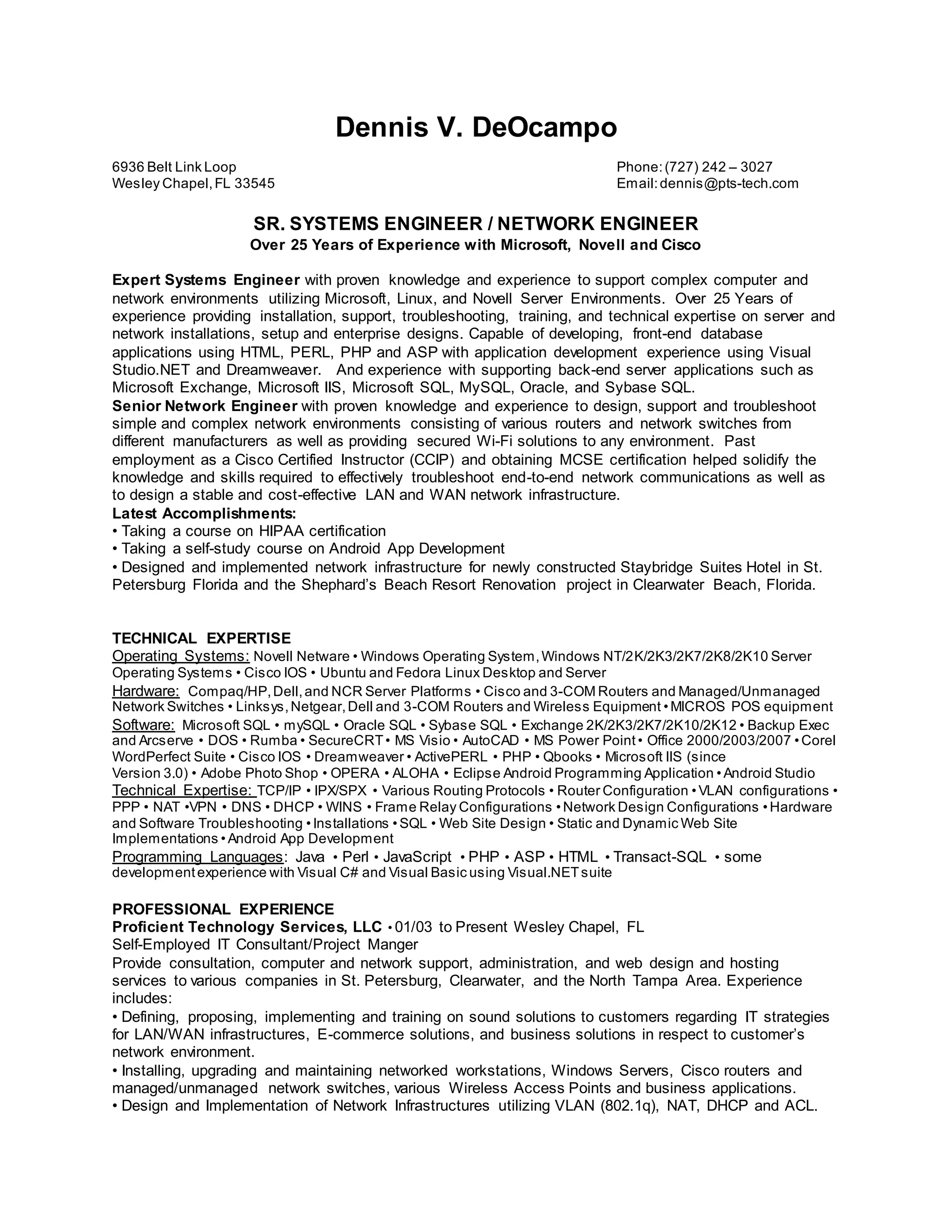 Dennis DeOcampo Resume | PDF Dennis DeOcampo Resume | PDF