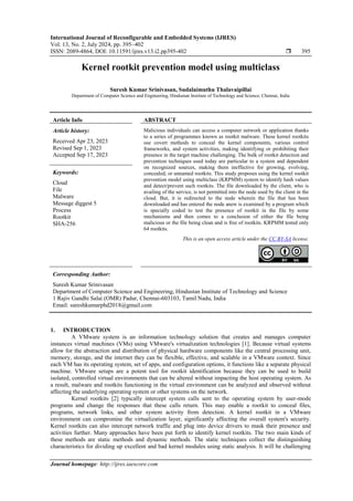 Kernel rootkit prevention model using multiclass | PDF