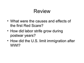 1920s Postwar Havoc | PPT | Death, Injury, or Military Conflict ...