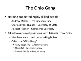 1920s Lecture 2 Harding And Coolidge | PPT