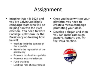 1920s Lecture 2 Harding And Coolidge | PPT