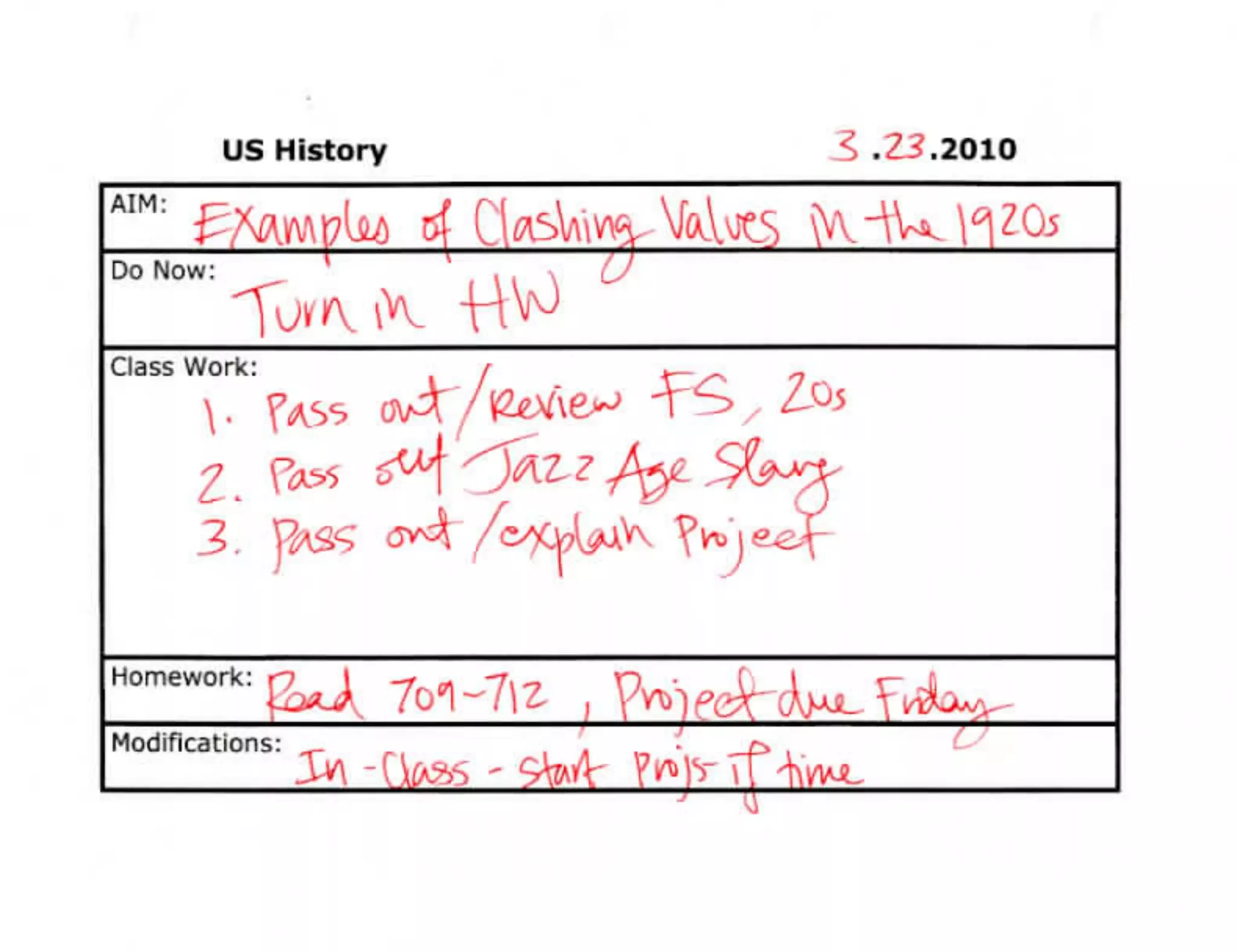 1920s Lesson Plan | PDF