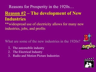 1920s power point.ppt | Economy | Business and Finance