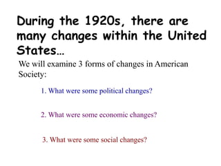1920s power point.ppt | Economy | Business and Finance