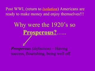 The Roaring Twenties: Economic, Political, and Social Transformations ...