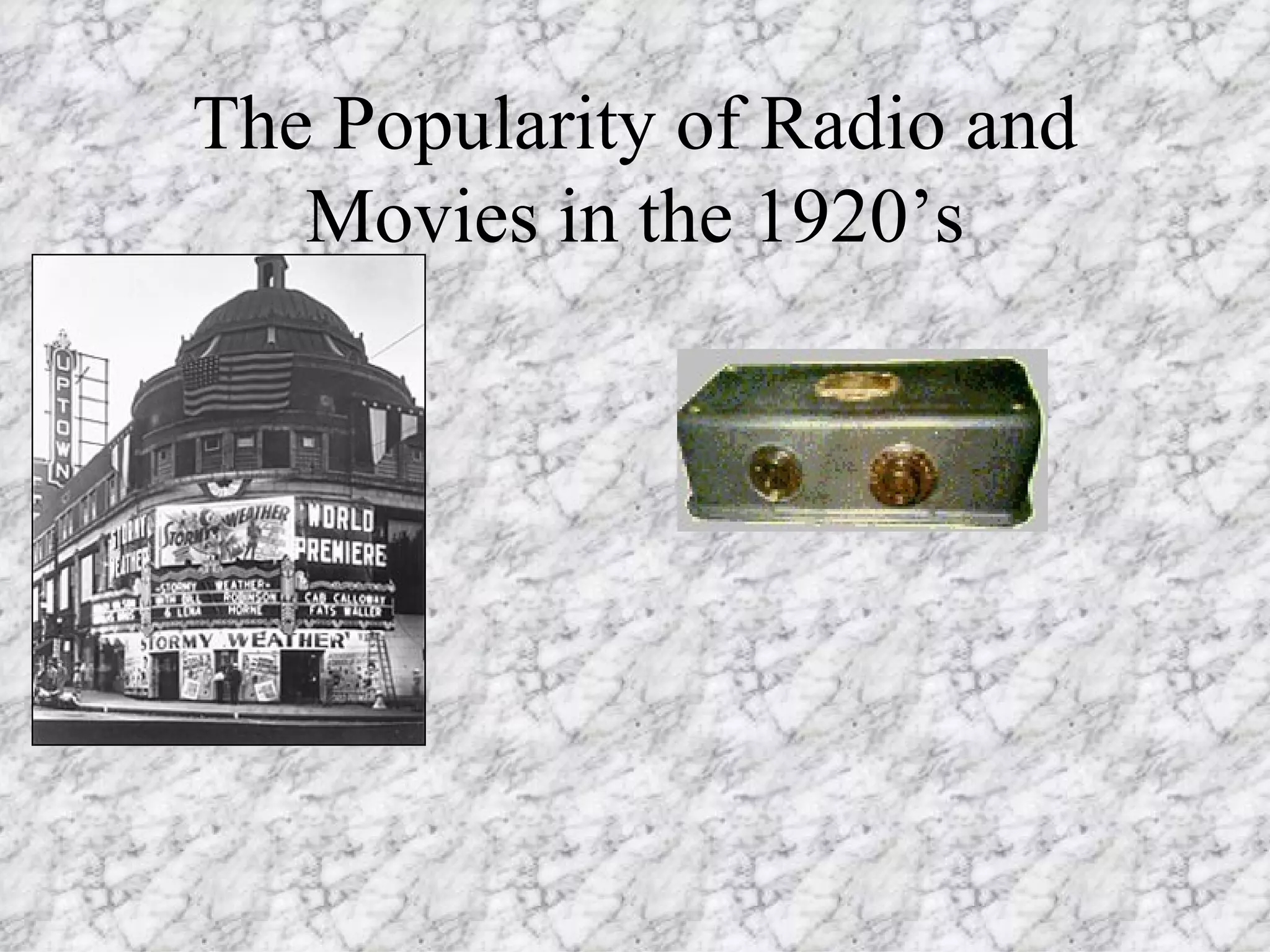1920s Radio And Tv | PPT