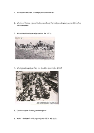 1920s revision sheets | DOCX
