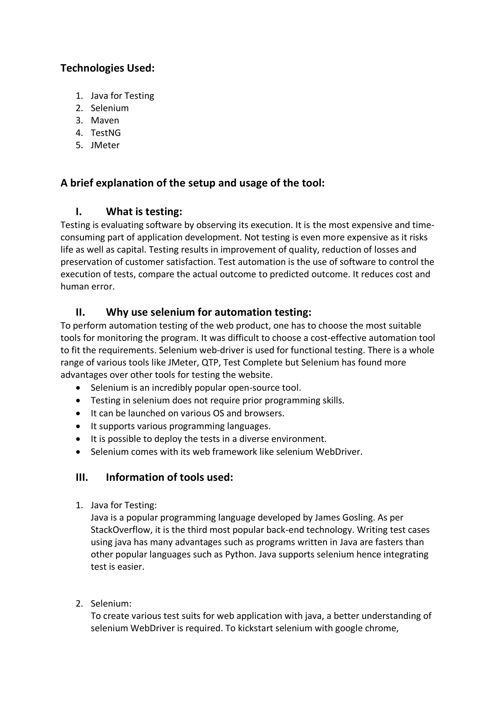Selenium And Jmeter Testing Pdf Web Development Internet