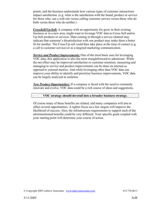 Voice of the Customer (VOC) Best Practices | PDF