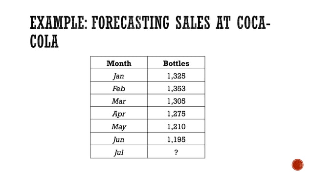 QUANTITATIVE APPROACHES TO FORECASTING | PPT