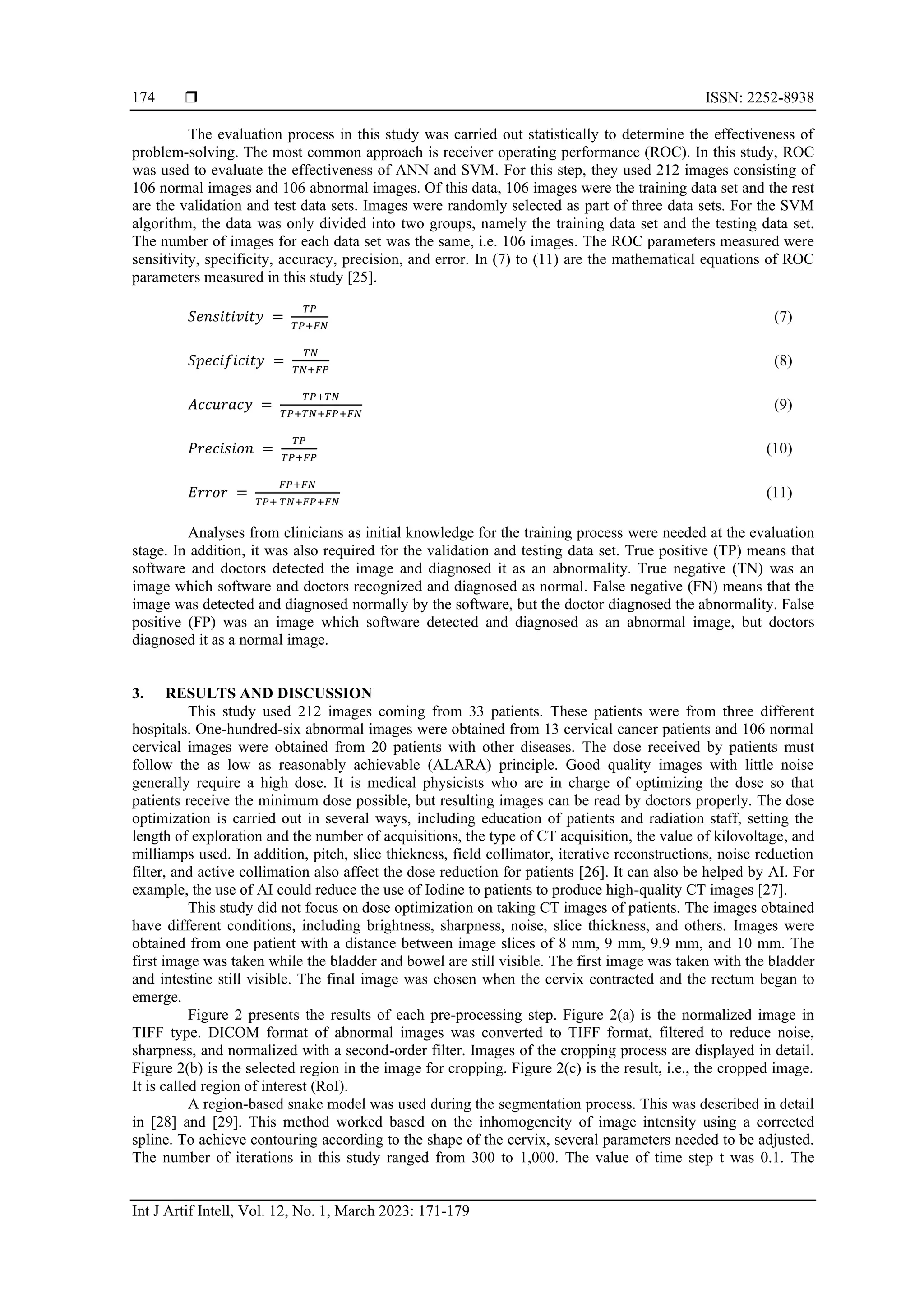Artificial Neural Network For Cervical Abnormalities Detection On Computed Tomography Images Pdf