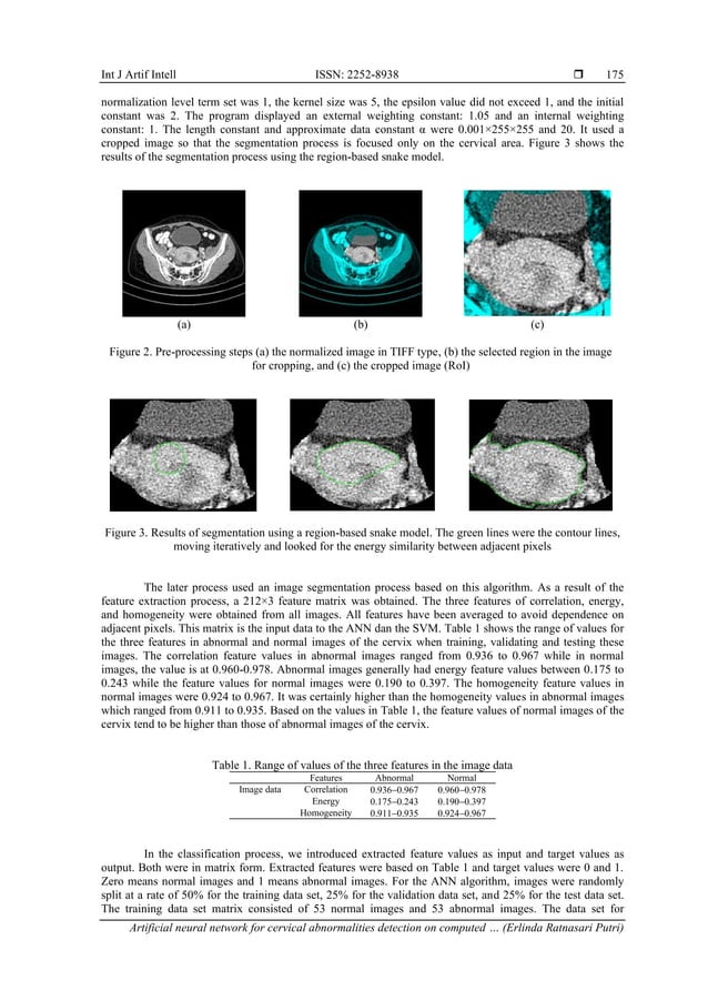 Artificial neural network for cervical abnormalities detection on computed tomography images | PDF