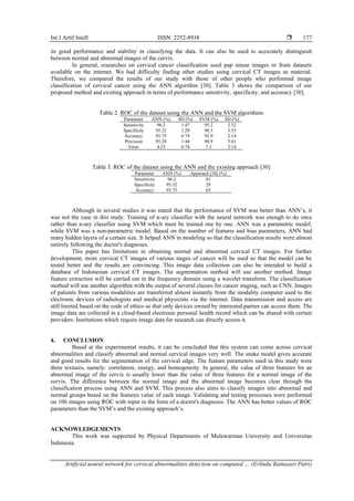 Artificial neural network for cervical abnormalities detection on computed tomography images | PDF