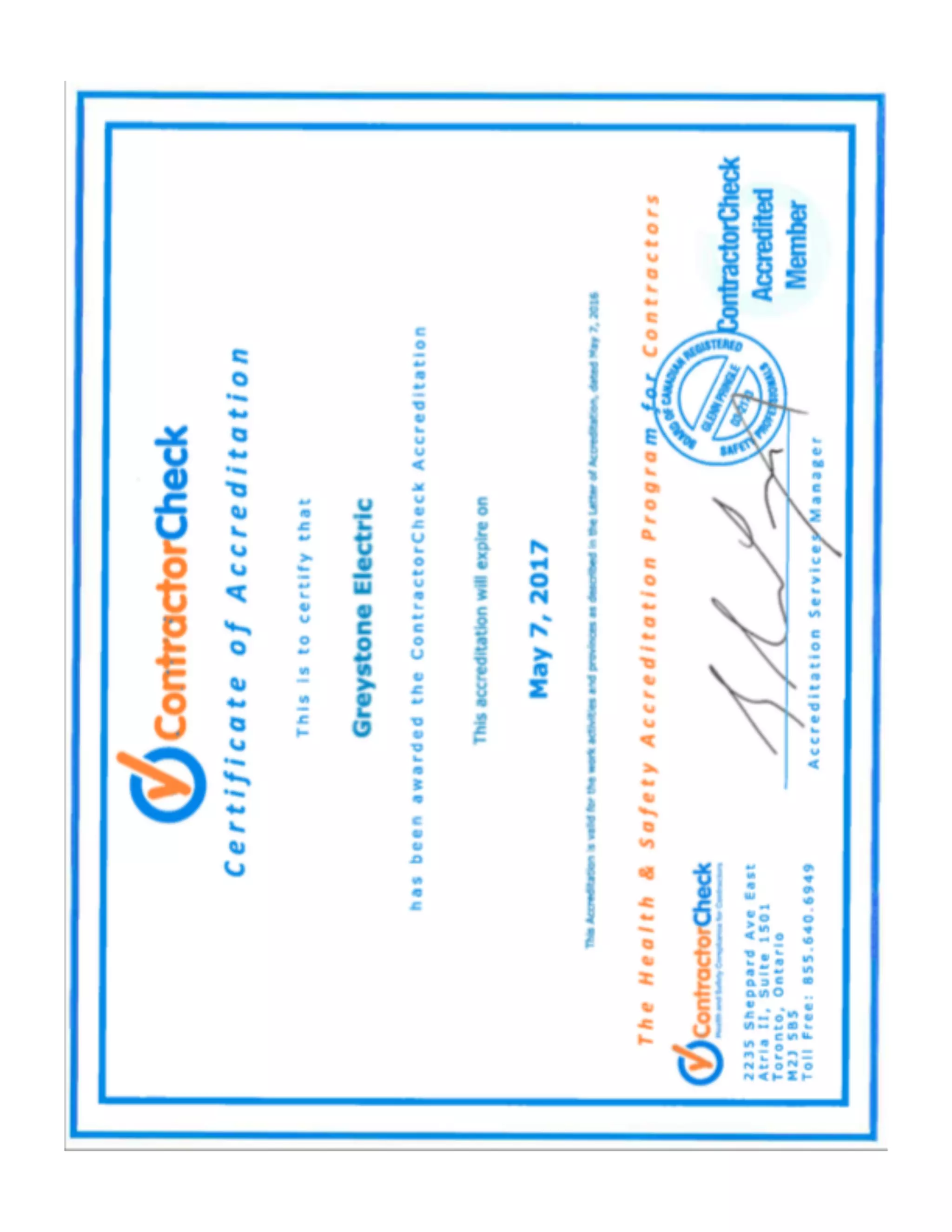 Contractor Check Certificate | PDF