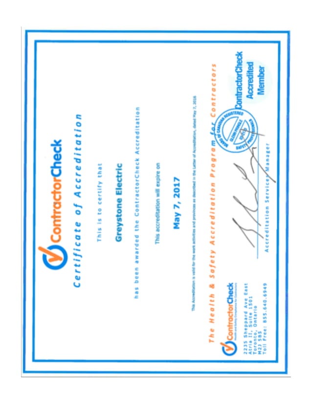 Contractor Check Certificate | PDF