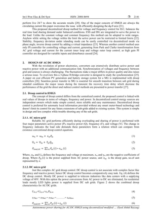 Autonomous power sharing for AC/DC HMGS using decentralized modified droop method for ...