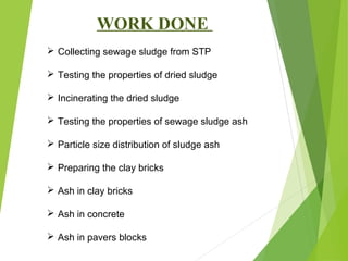 Utilization of Sewage Sludge Ash in Construction Materials | PPT