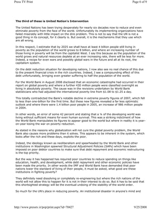 World poverty what will not cure the problem | PDF