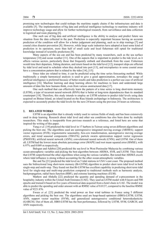 Predicting tidal level in tropical Eastern Bintan waters using residual long short-term memory | PDF