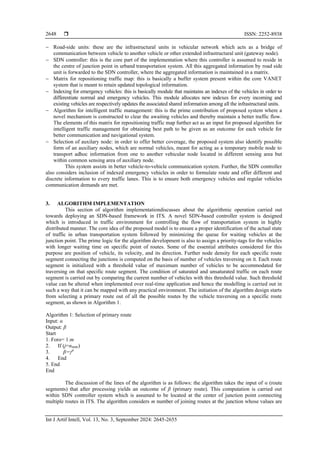 Software defined network-based controller system in intelligent transportation system | PDF