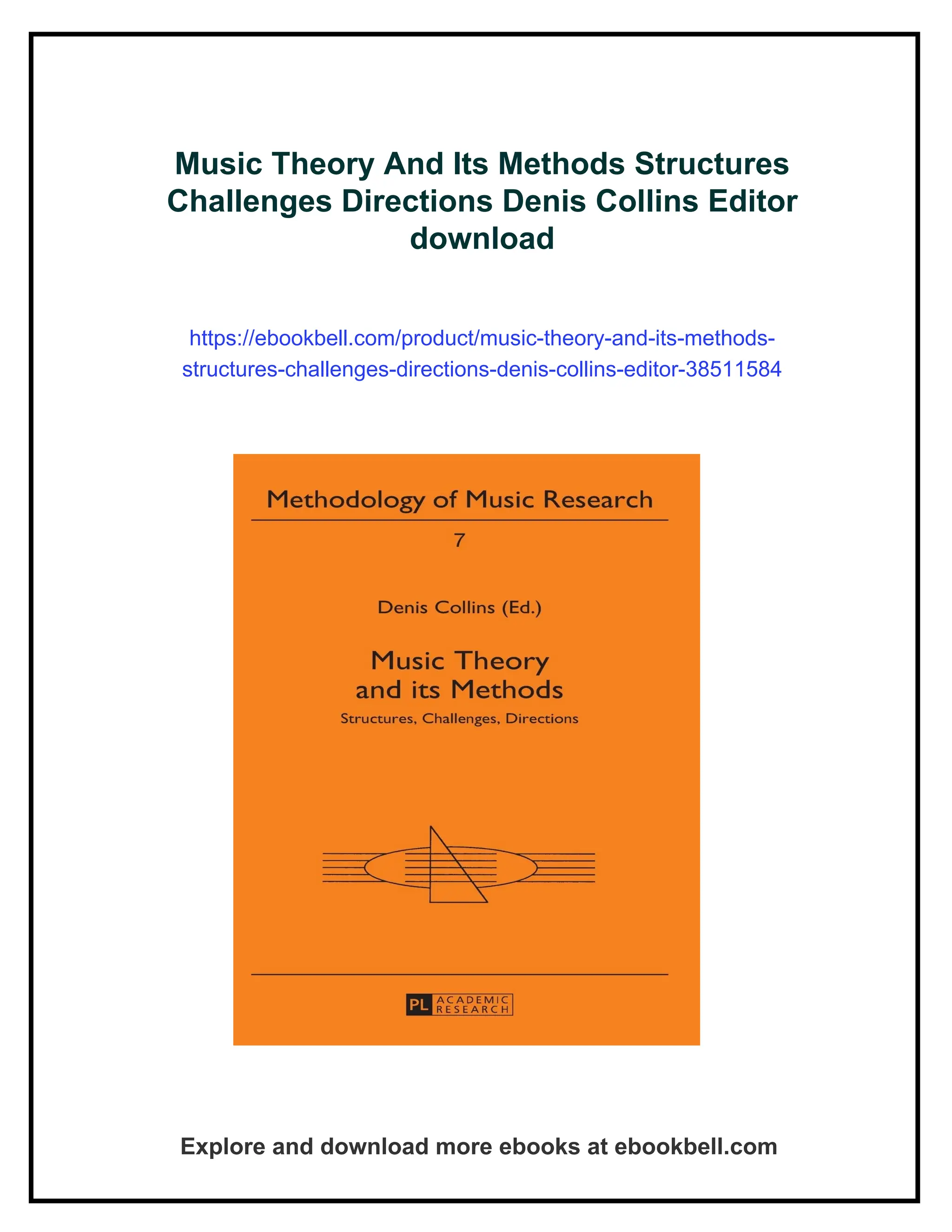 Music Theory And Its Methods Structures Challenges Directions Denis ...