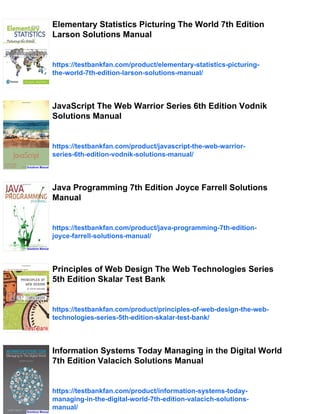 Programming the World Wide Web 7th Edition Sebesta Solutions Manual | PDF
