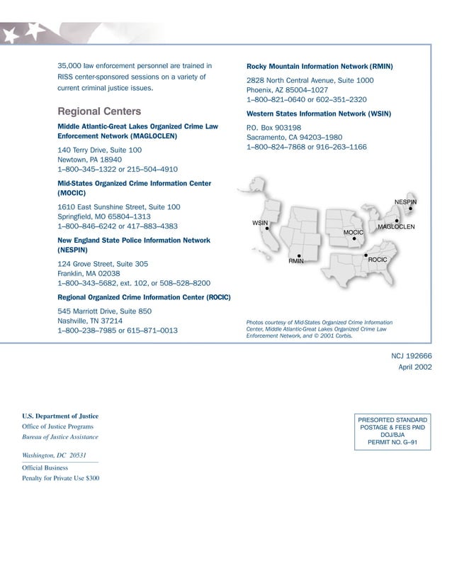 LEO: Regional Information Sharing Systems (RISS) Program | PDF