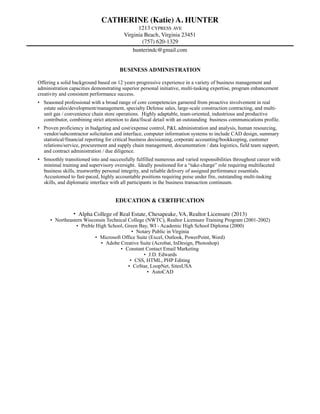 Catherine Hunter Resume 2017 | PDF