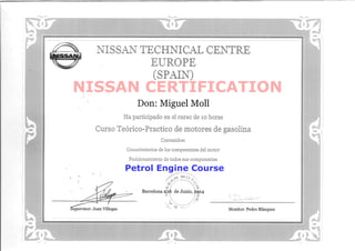 NISSAN PETROL ENGINE CERTIFICATE | PPT