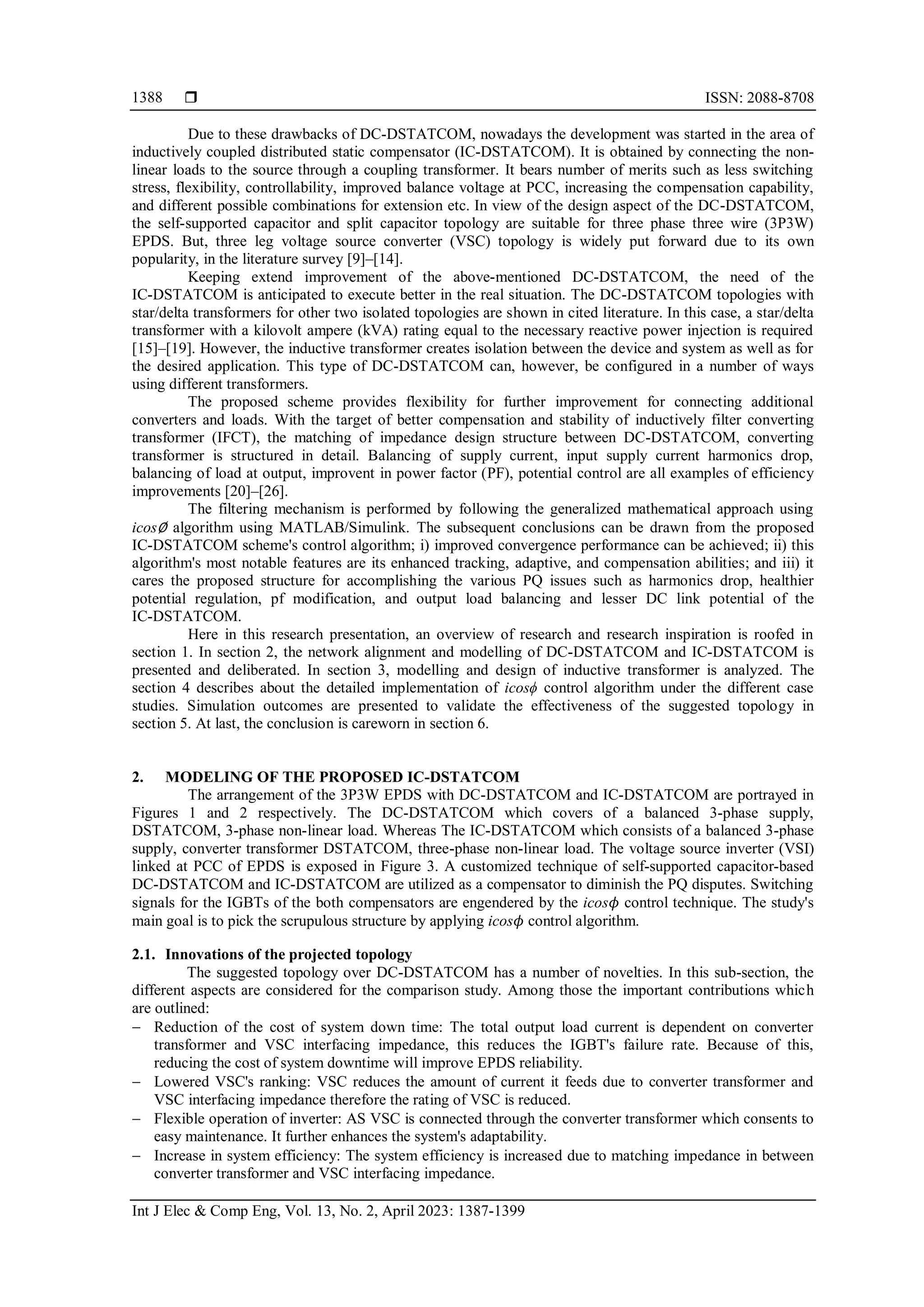 Inductively coupled distributed static compensator for power quality ...