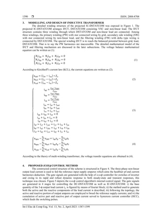 Inductively coupled distributed static compensator for power quality analysis of distribution ...