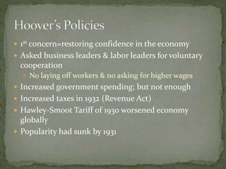 The Hoover Years | PPTX