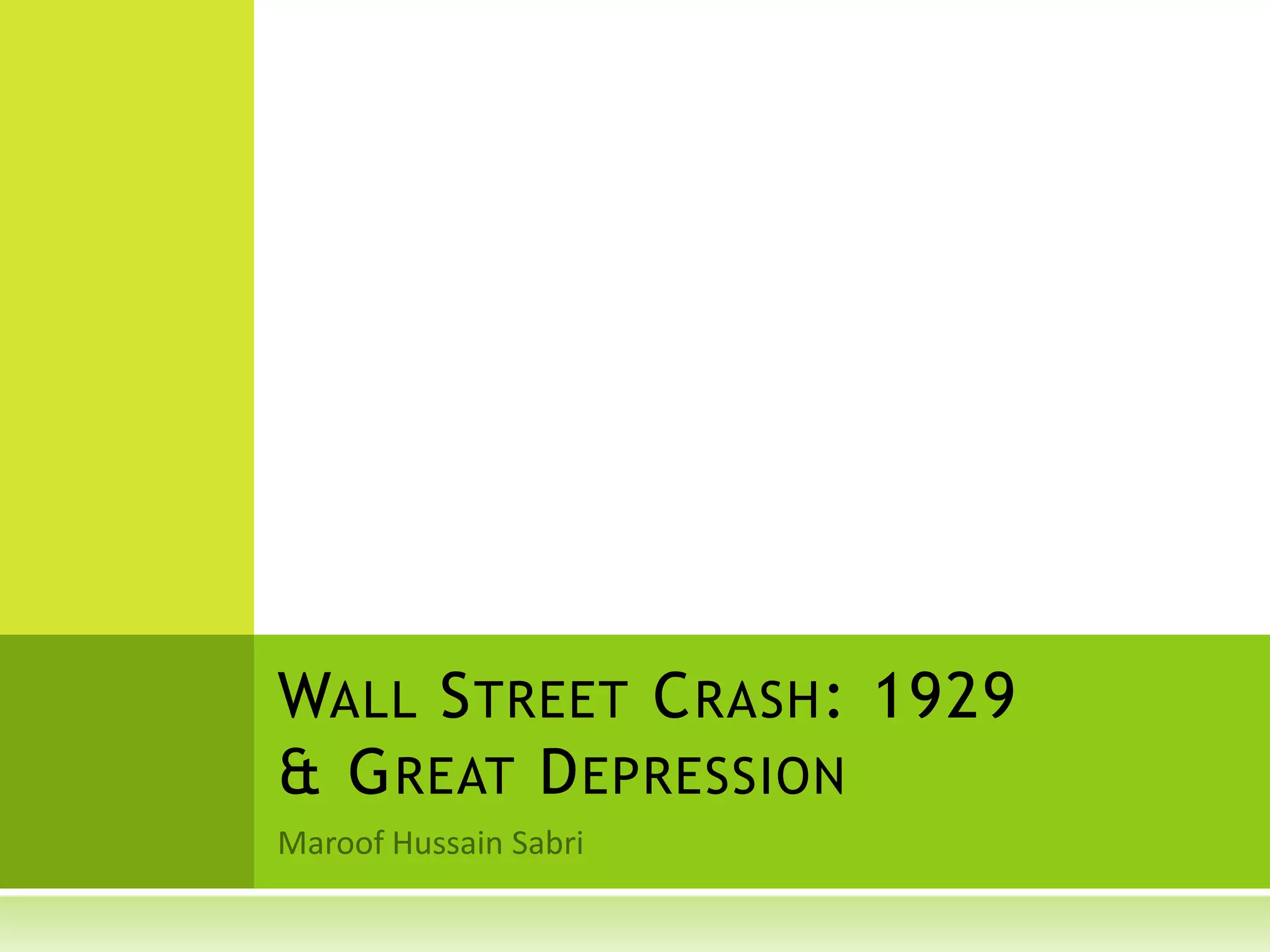 1929 Wall Street Crash | PPSX