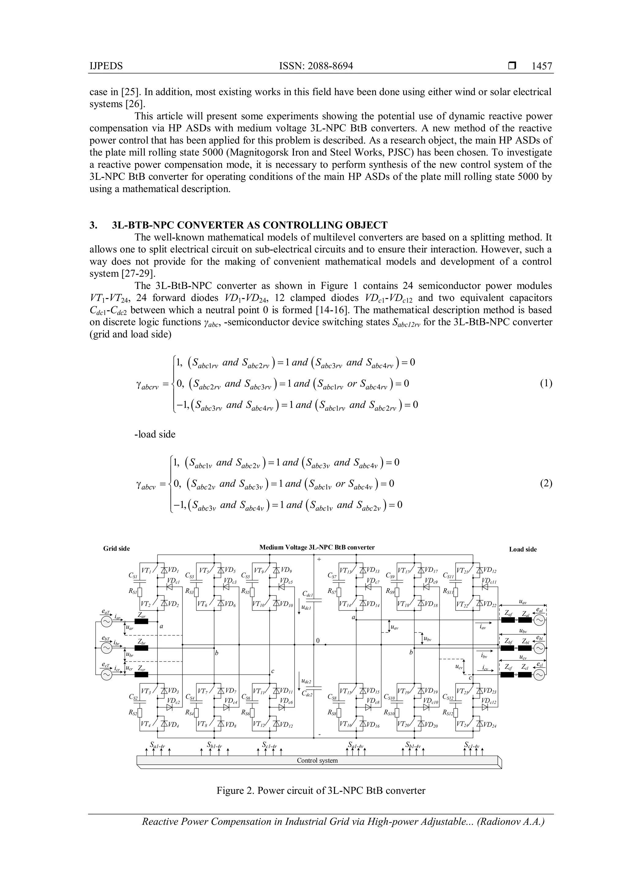 Reactive Power Compensation in Industrial Grid via High-power Adjustable Speed Drives with ...