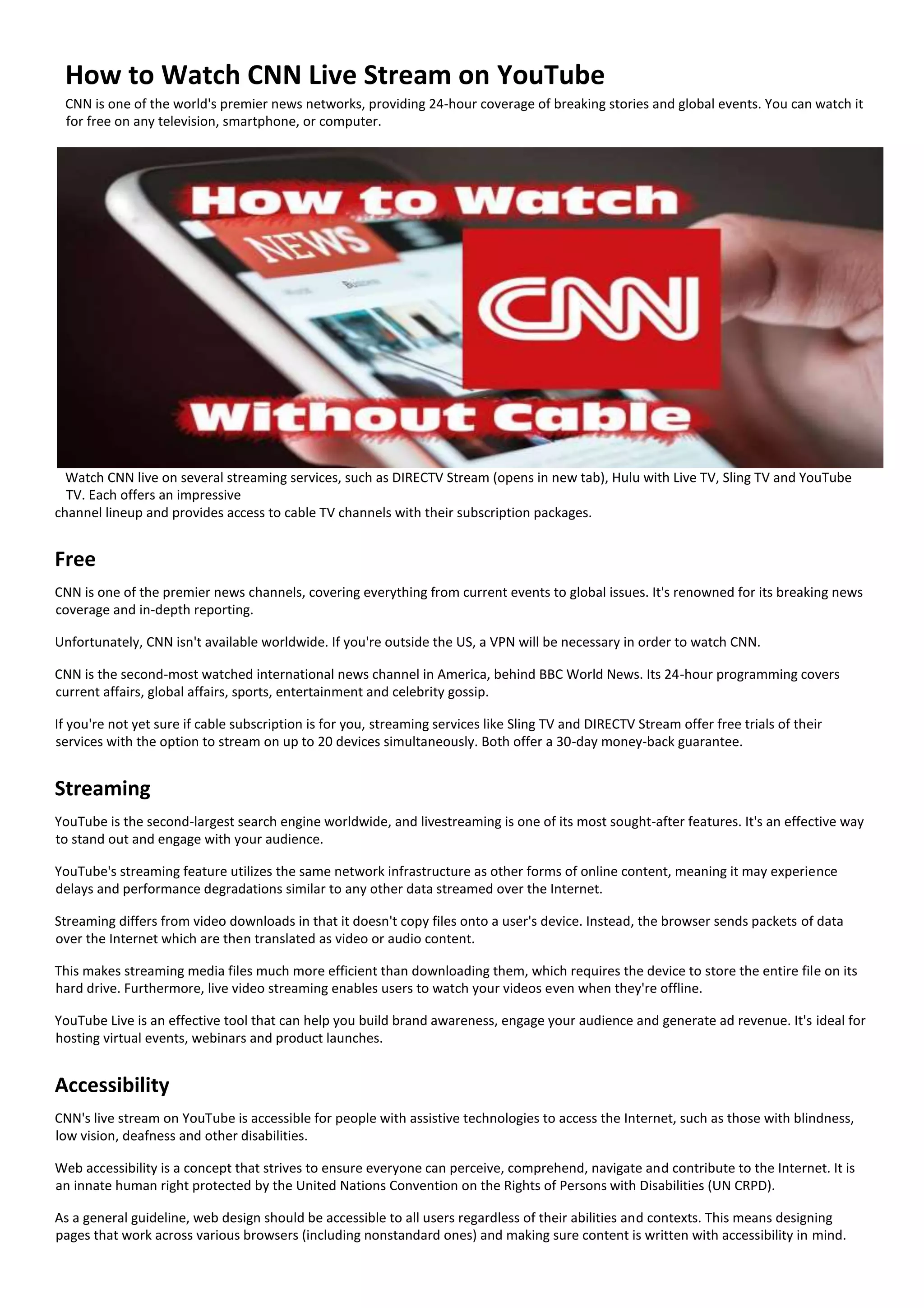 cnn live stream | PDF