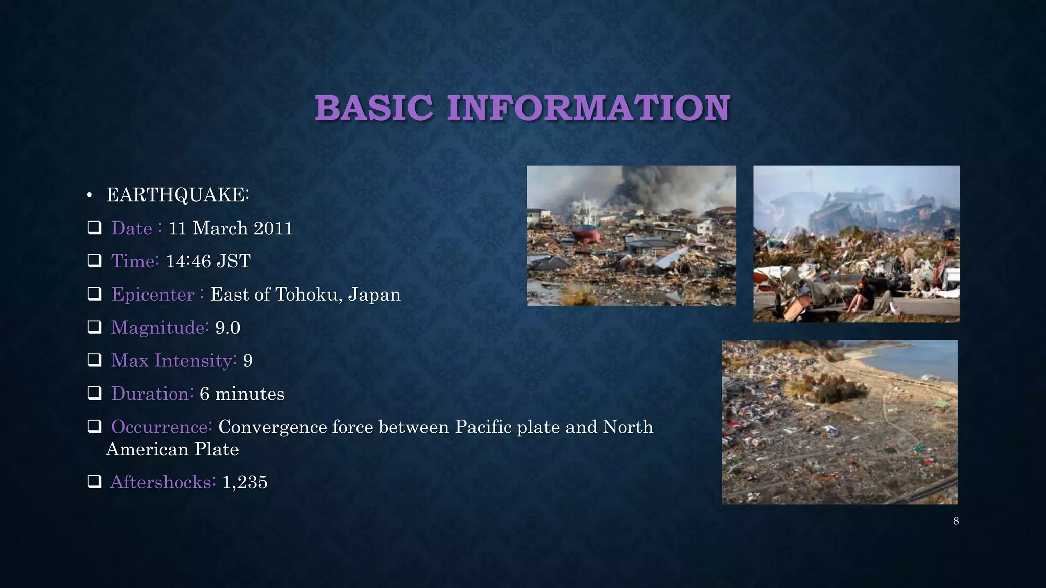 2011 Tohoku Earthquake and Tsunami Japan | PPTX