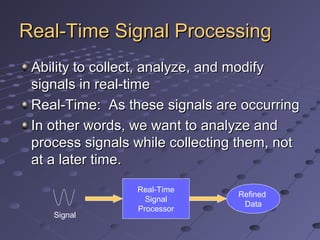 Real-Time Signal Processing: Implementation and Application | PPT