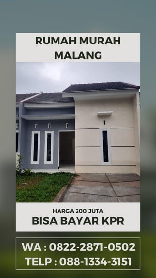 WA 0822-2871-0502 Rumah Dijual Sumbersuko Malang Dekat Wisata Sumber ...