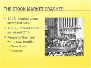 1930 Stock Market Crash Lecture 2 | PPT