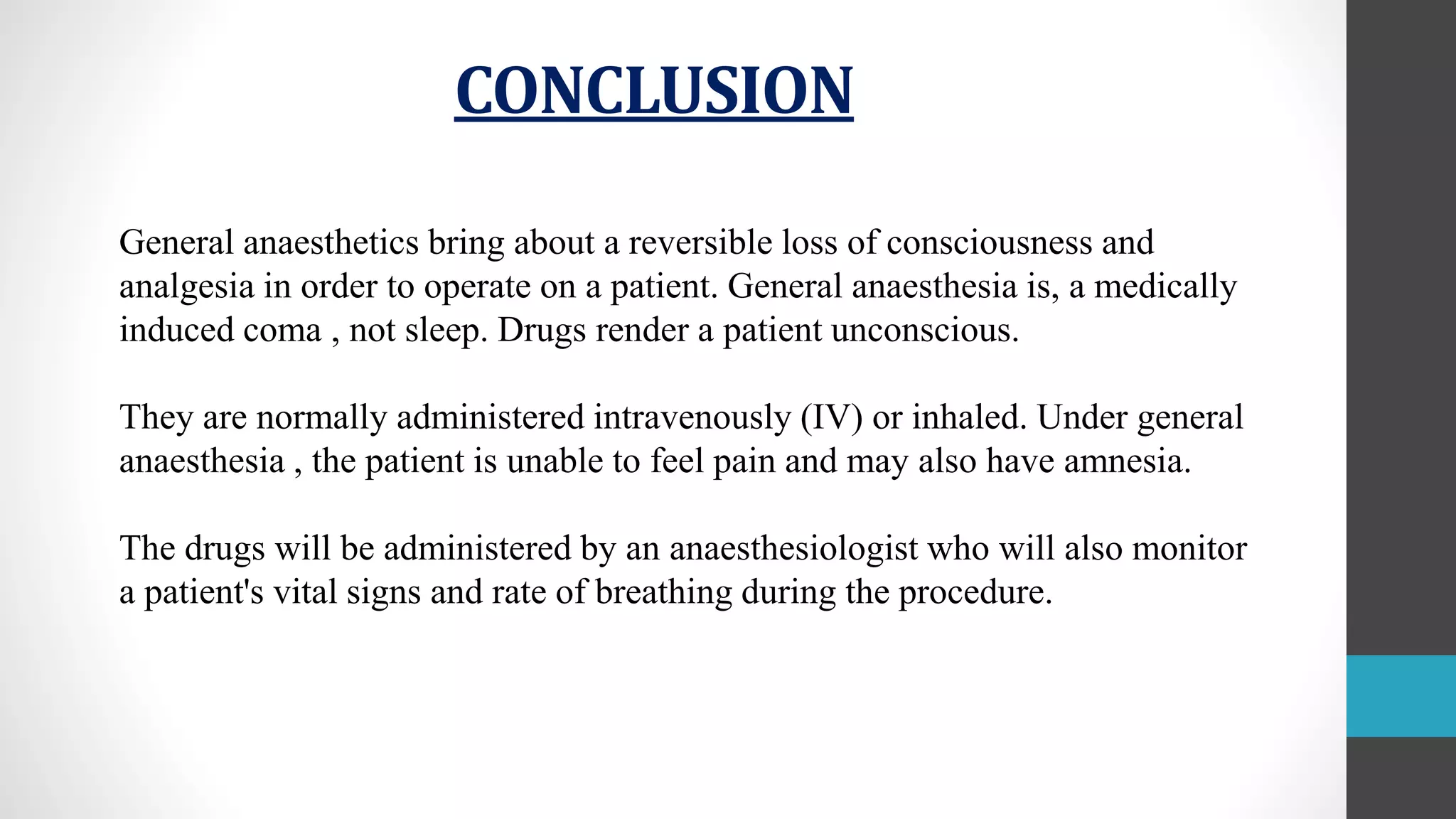 Stages of General Anaesthesia | PPTX