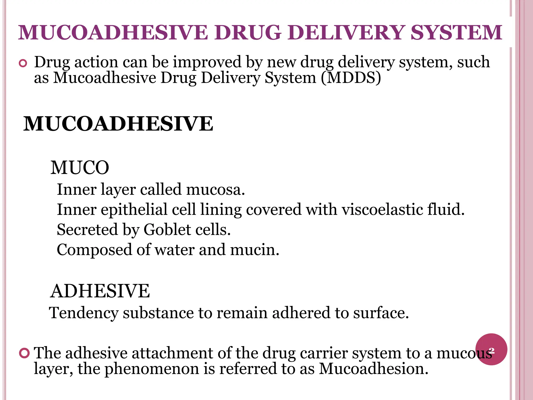 Novel drug delivery system.various factor affecting the design of ...