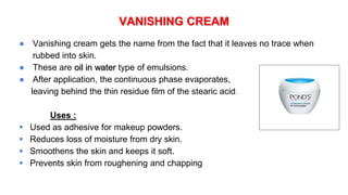 Formulation and preparation of cold cream and vanishing cream | PDF