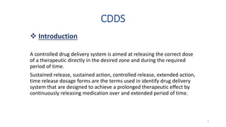 Control drug delivery system in novel drug delivery system | PDF