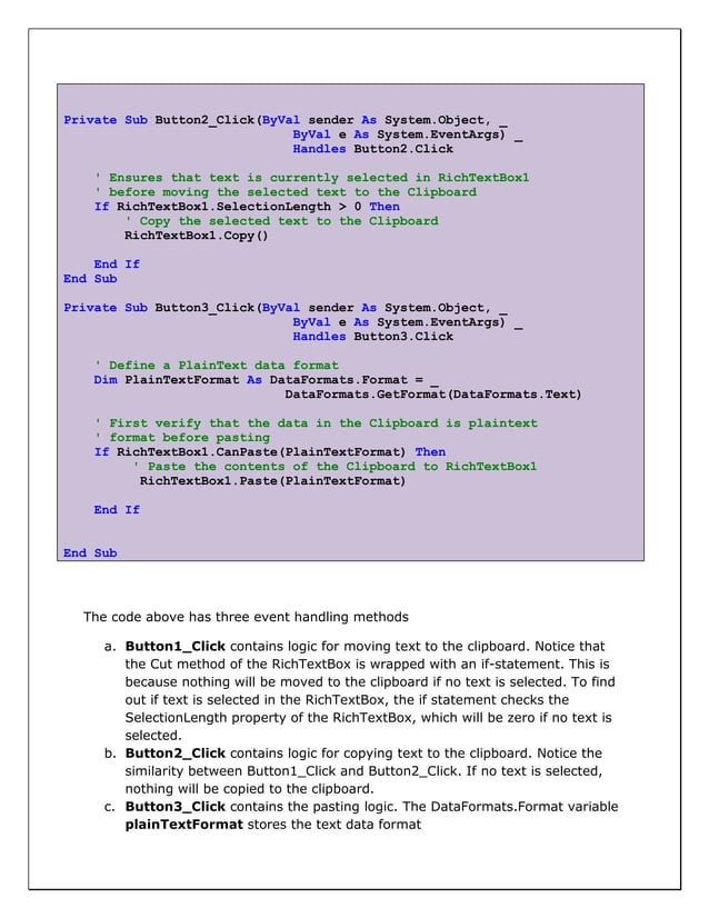 Paste Only Plain Text in RichTextBox Control using Visual Basic.Net