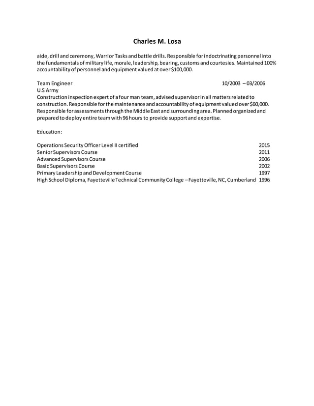 TAP resume Losa | DOCX