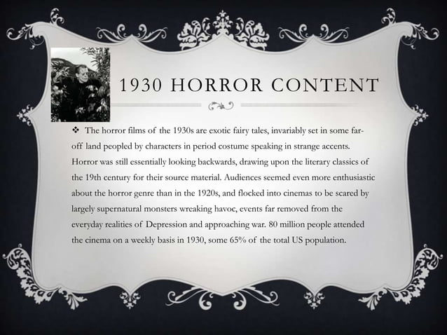 1930’s horror | PPTX