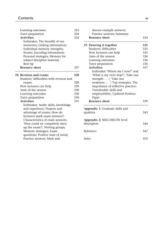 Teaching Study Skills And Supporting Learning Stella Cottrell | PDF